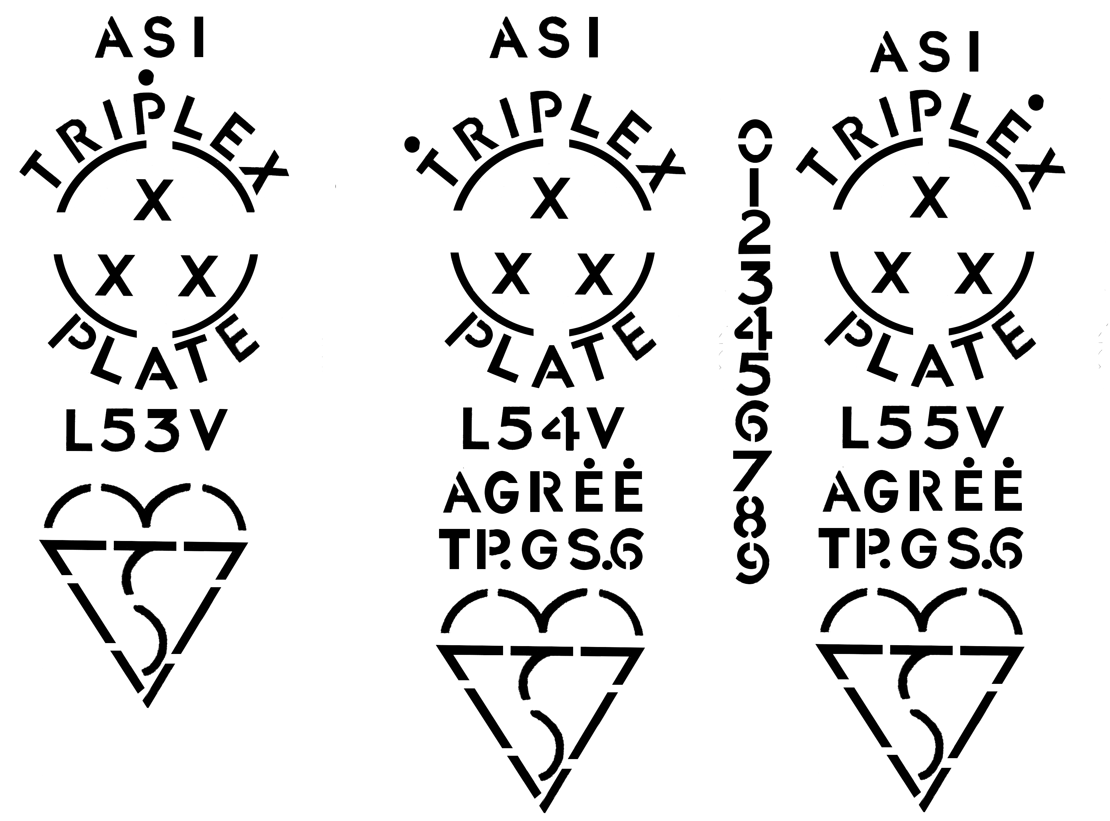 [xk] Call for TRIPLEX logo on windshield on '51, '52, '54, '57, '60 ...